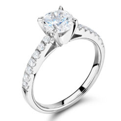 Round Brilliant Solitaire with Scallop Set Shoulders ER 2173 – Voltaire ...